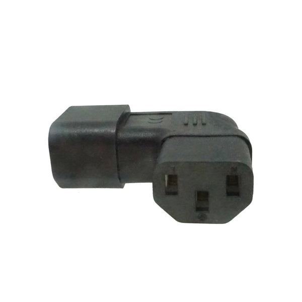 Right Angle IEC Plug Adapter | IEC C13 to IEC C14 → – SIGNAL+POWER